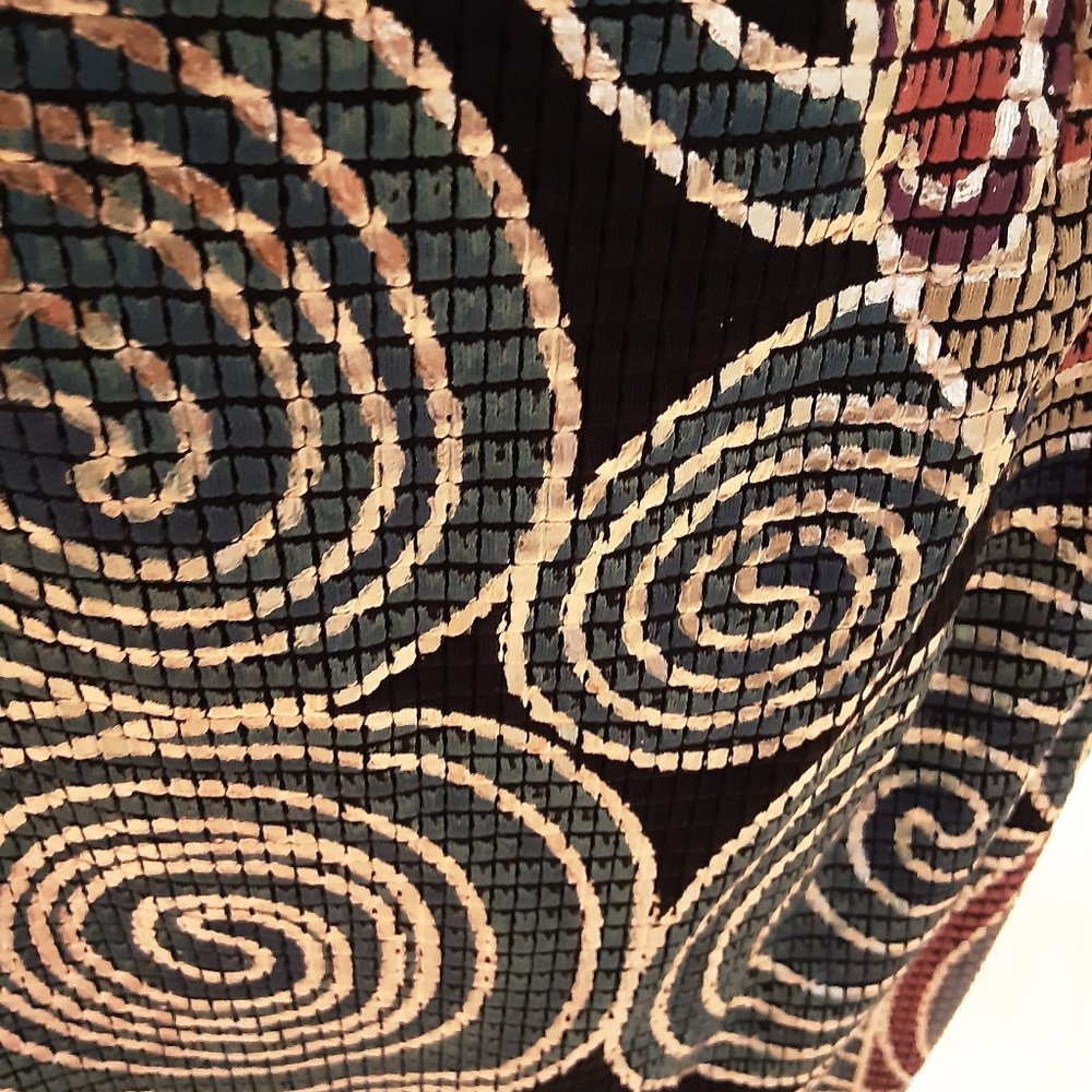 Janine Italy 80-90s Vintage Retro Metallic Skirt - Gem